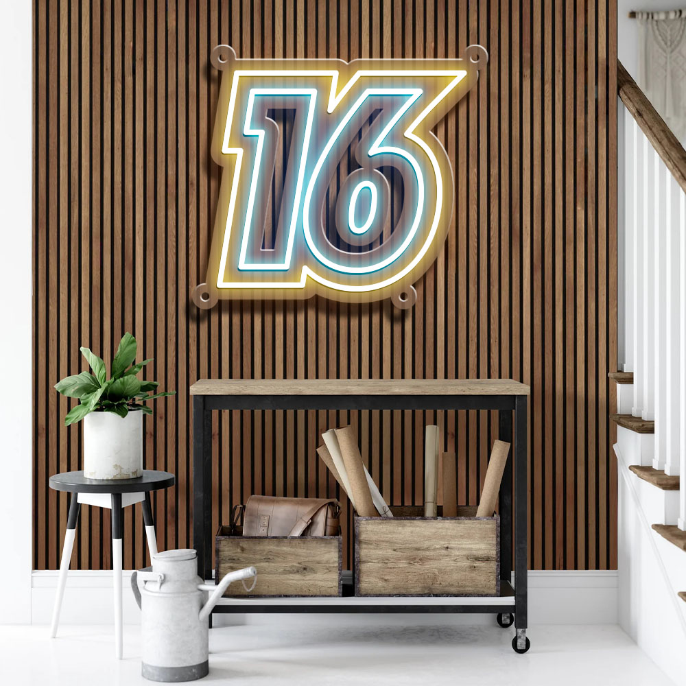 Custom Number Neon Sign - RushPromo.com